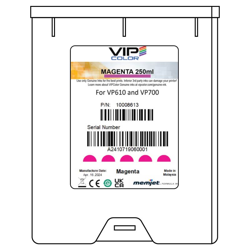 Ink Tank VP610/VP700 DA 250ml Magenta - VIPColor Technologies